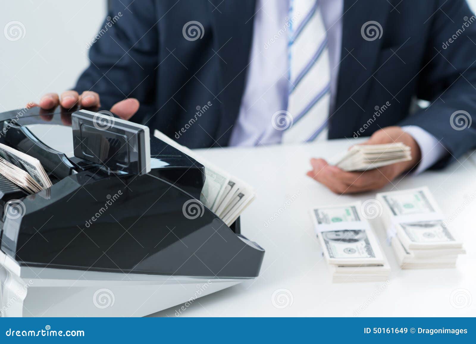 Using Money Counting Machine Stock Image - Image of machine ...