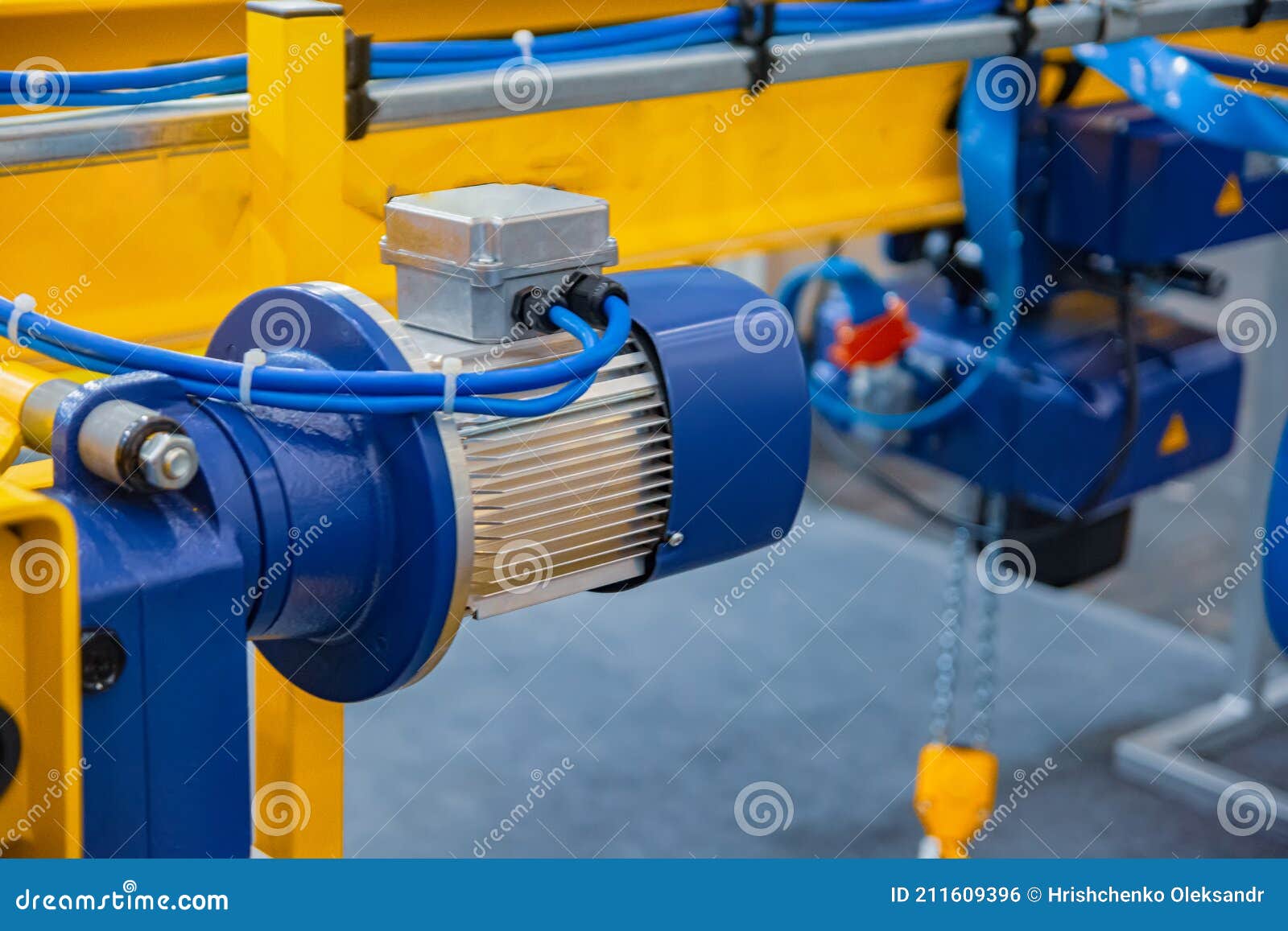 Using the Motor in the Support Crane Mechanism Stock Photo - Image of ...