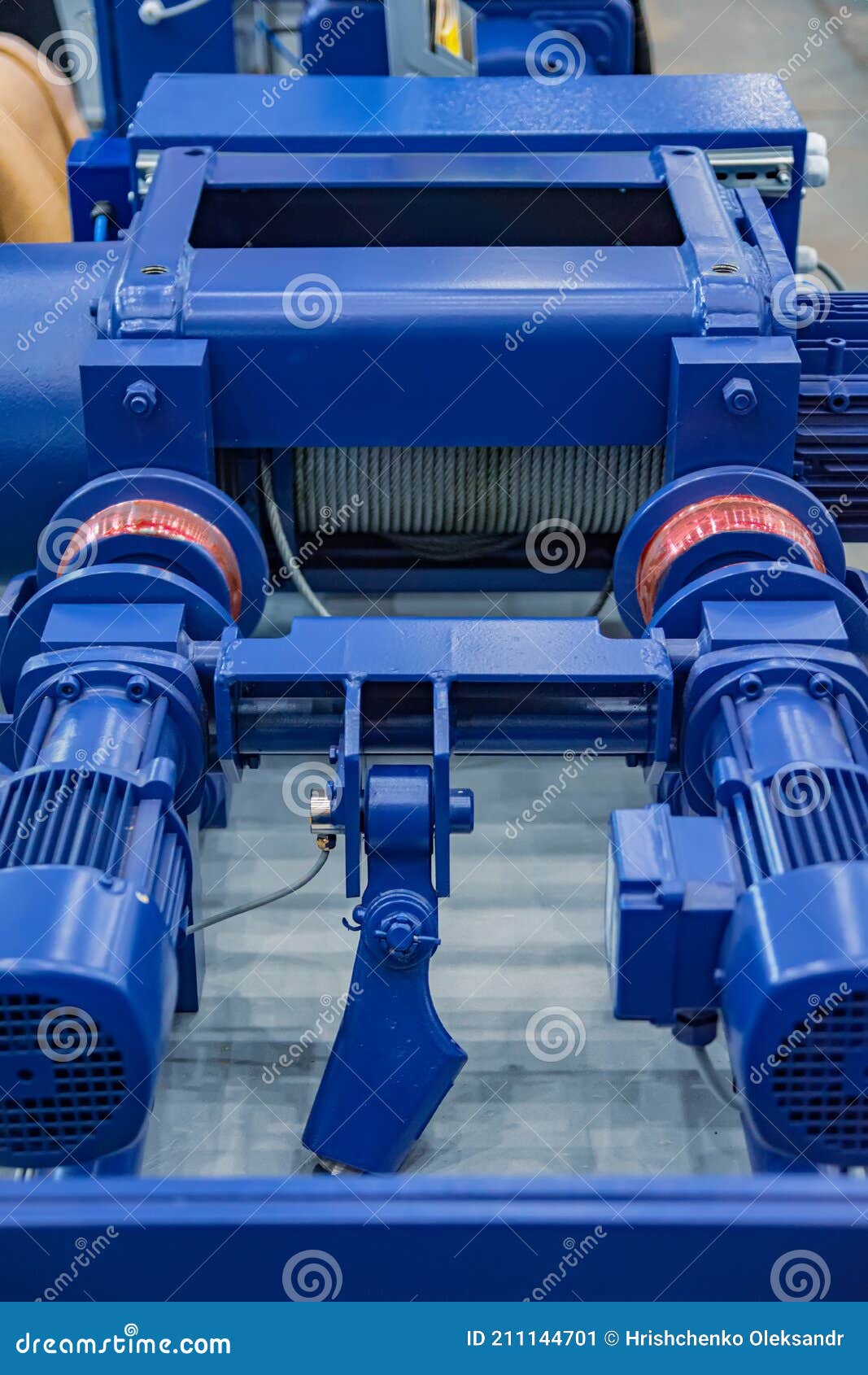 Using the Motor in the Support Crane Mechanism Stock Image - Image of ...