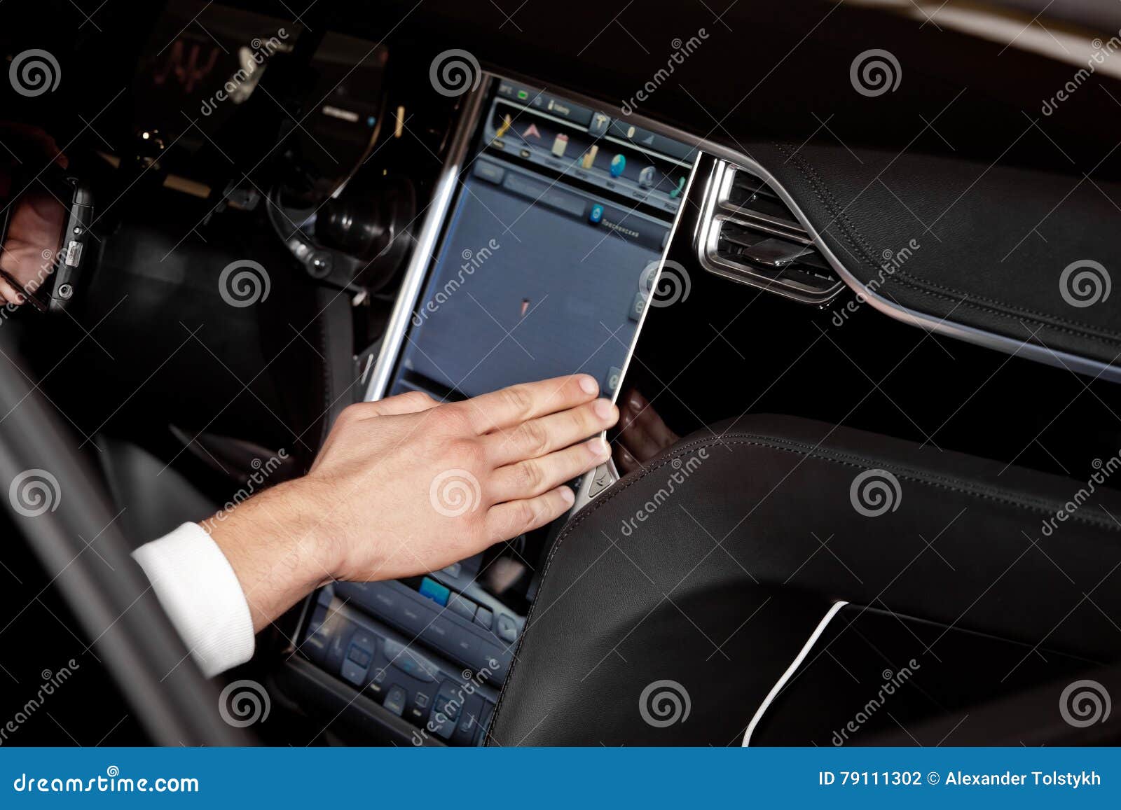 Using Navigation System in Car Stock Photo - Image of digital ...