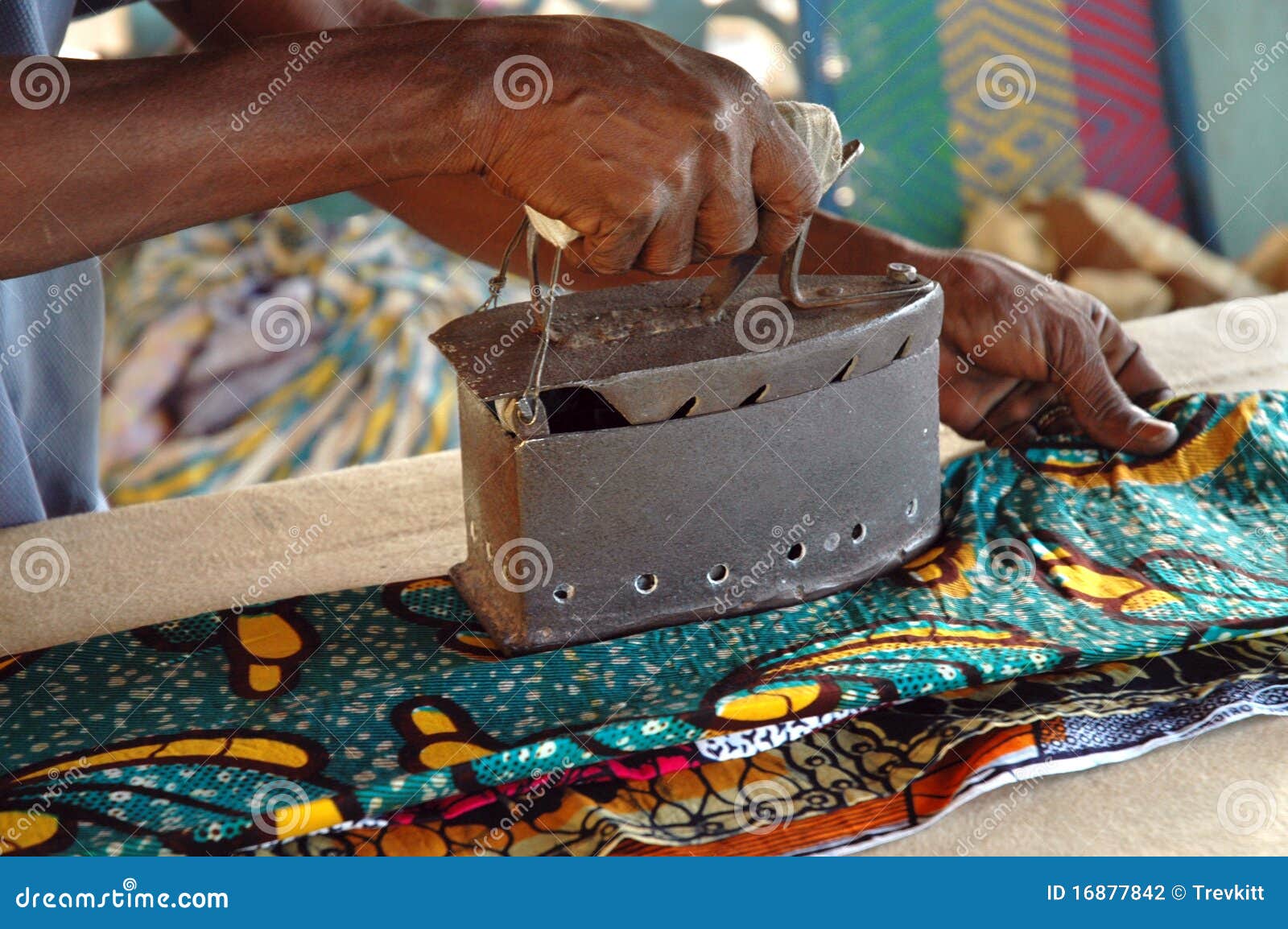 Using An Old Iron In West Africa Royalty-Free Stock Image ...