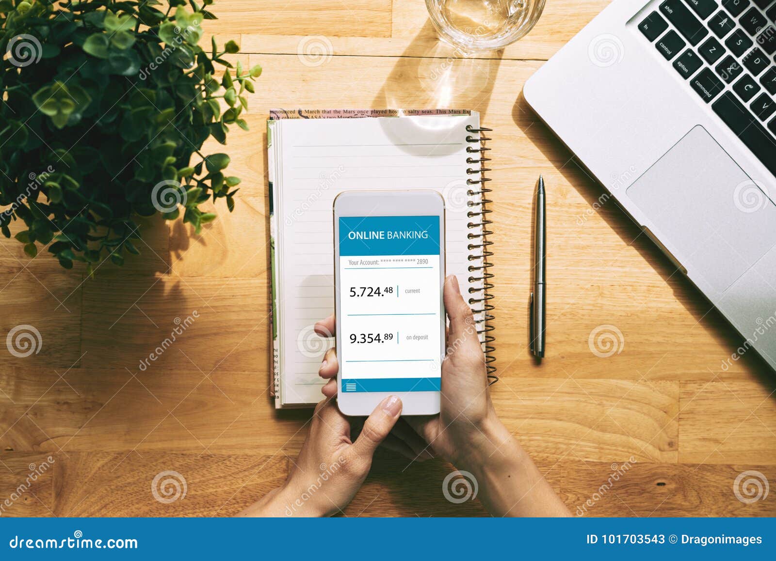 Using Online Banking Application Stock Image - Image of money, finance ...