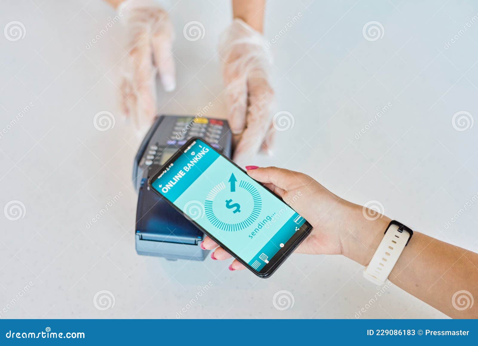 Using online transactions stock image. Image of hand - 229086183