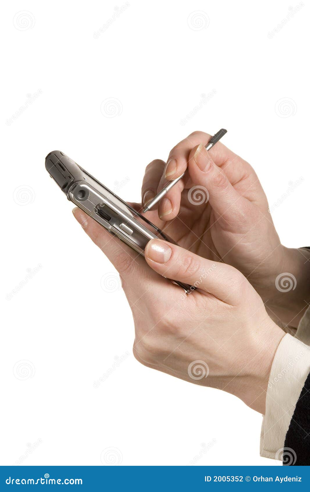 Using PDA stock photo. Image of cute, worker, customer - 2005352