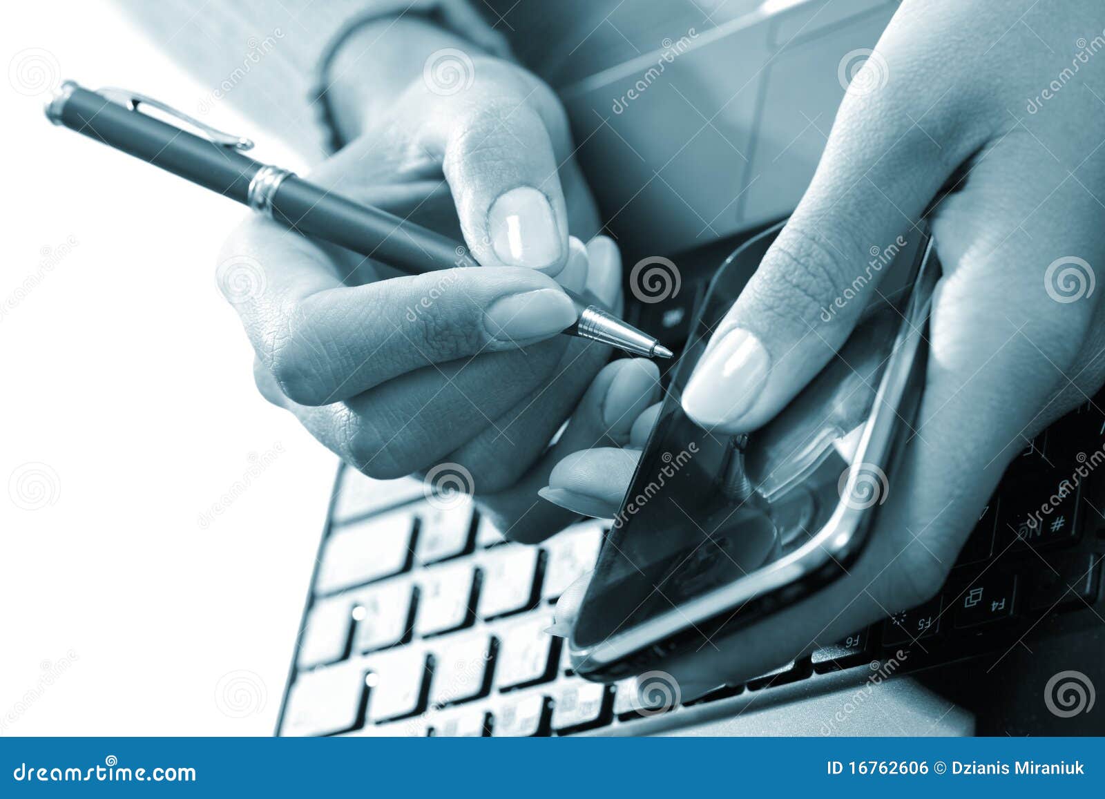 Using a PDA mobile phone stock photo. Image of laptop - 16762606