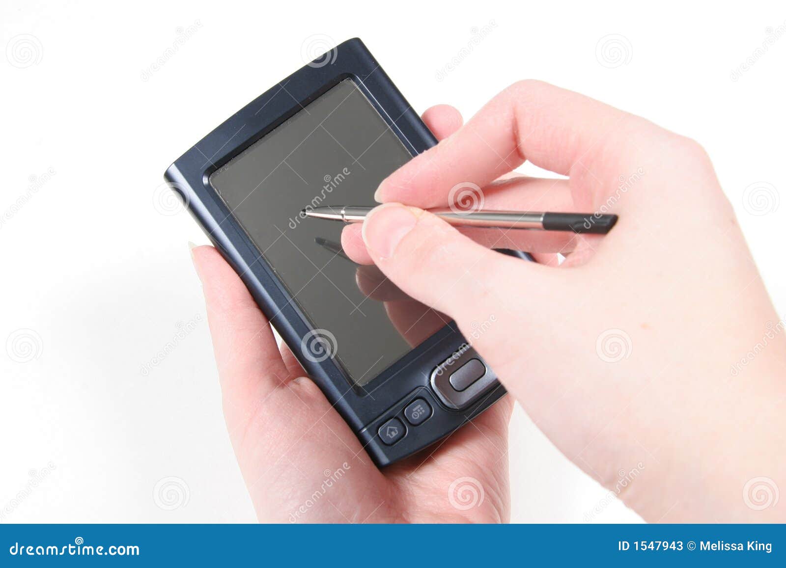 Using PDA with Pen stock image. Image of finance, black - 1547943