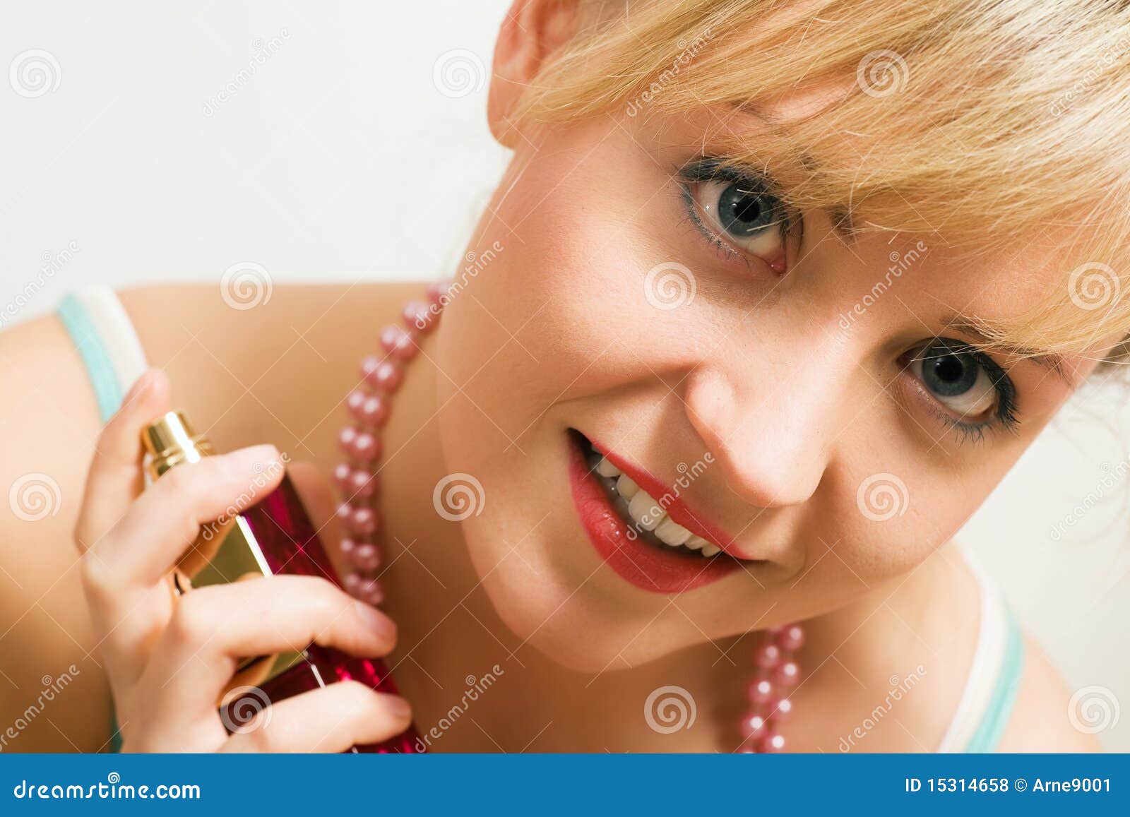 Using Perfume stock photo. Image of freshness, face, body - 15314658
