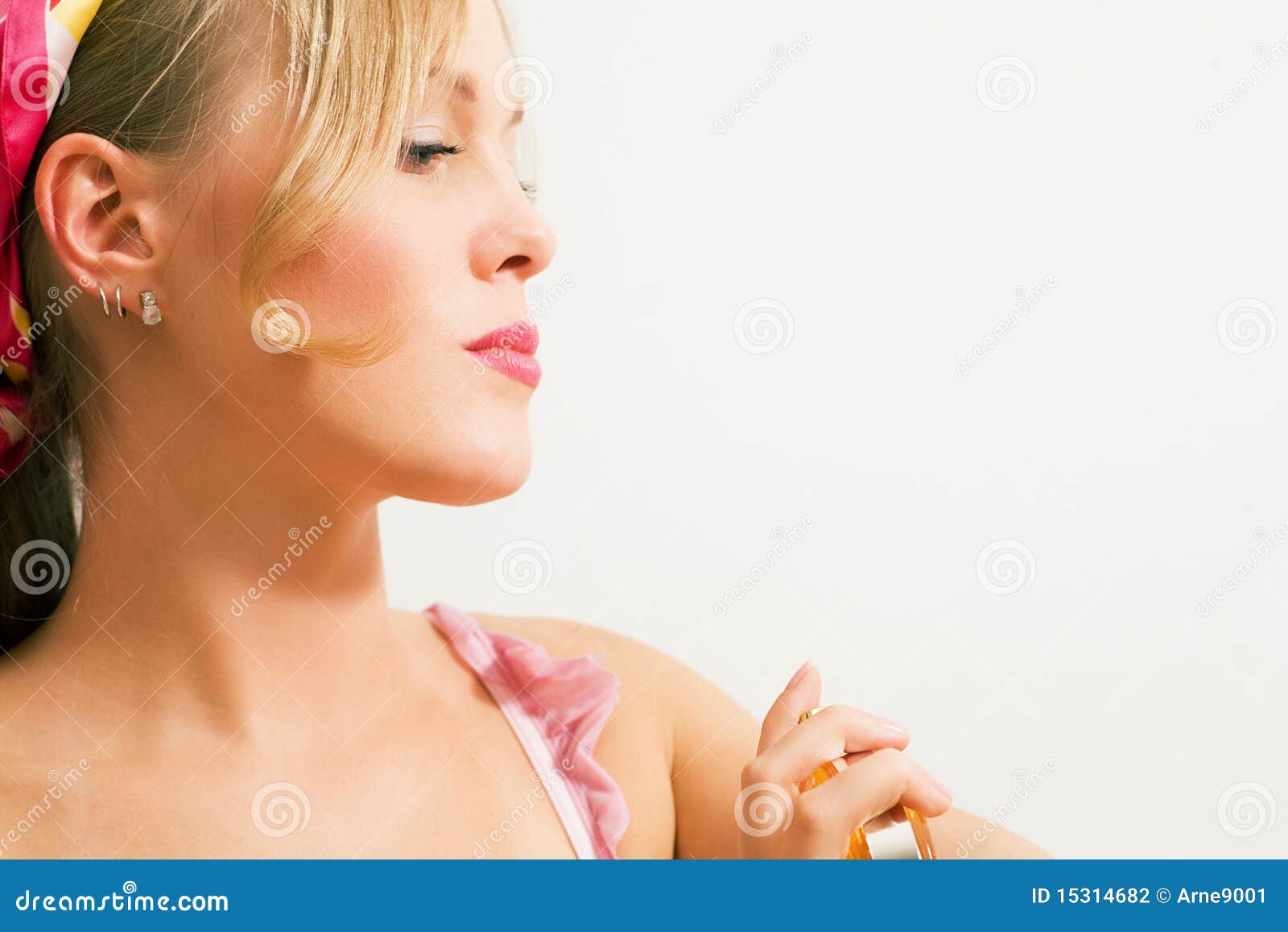 Using Perfume stock photo. Image of portrait, person - 15314682