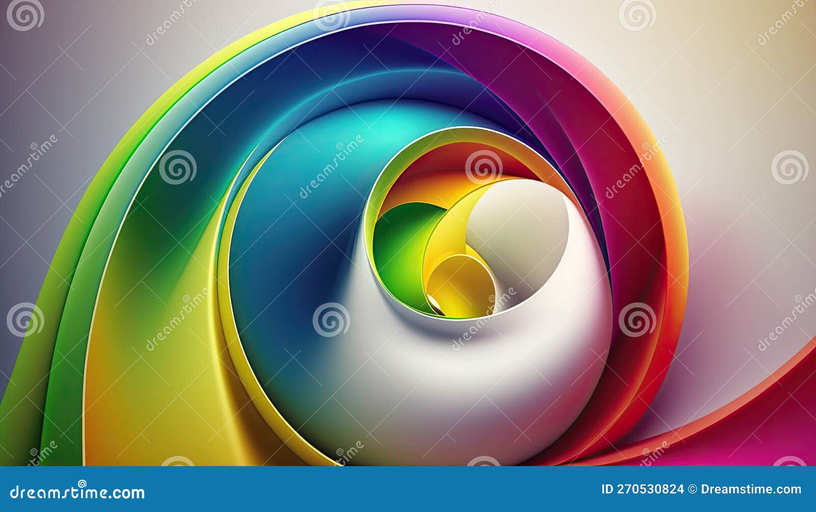 Using Rainbow Colors in 3D Background Design Stock Illustration ...