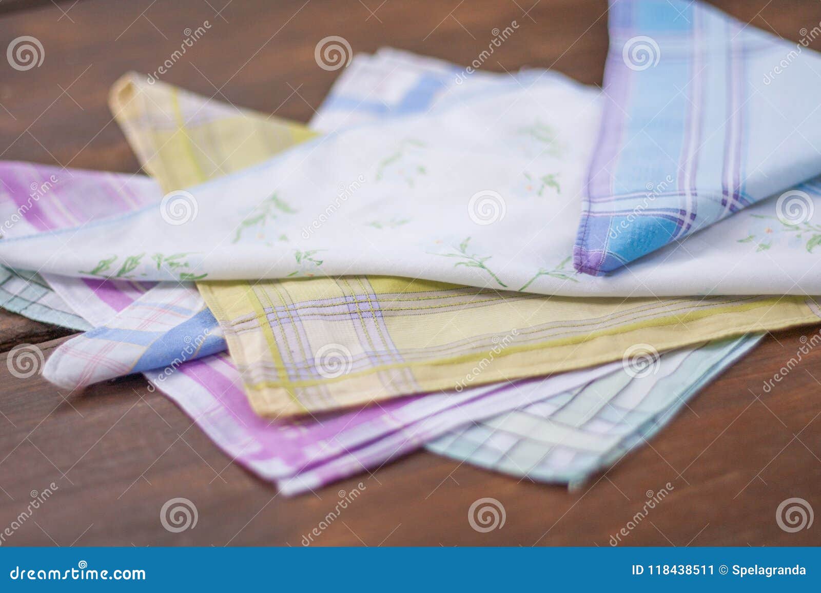 Reusable 100 Percent Cotton Handkerchiefs Stock Image - Image of ...