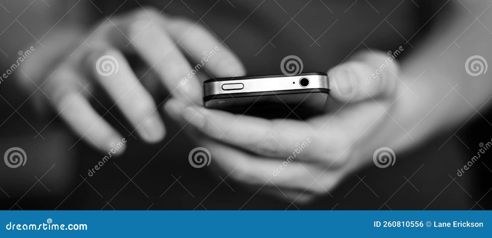 Using Smart Phone To Communicate Text Person Fingers Touching Screen ...