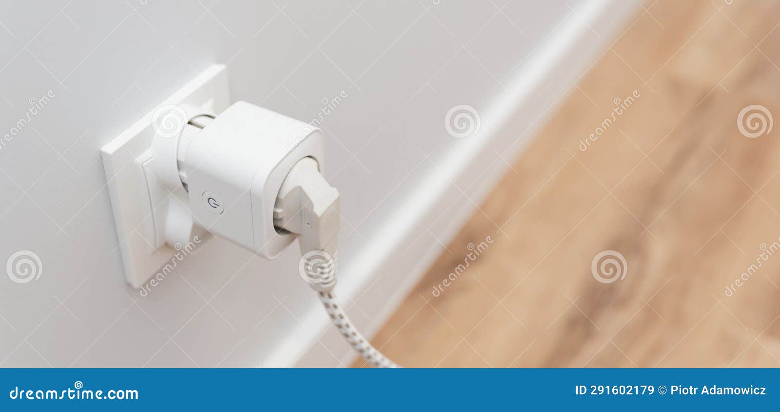 Using Smart Socket on the Wall in a Smart Home Stock Image - Image of ...