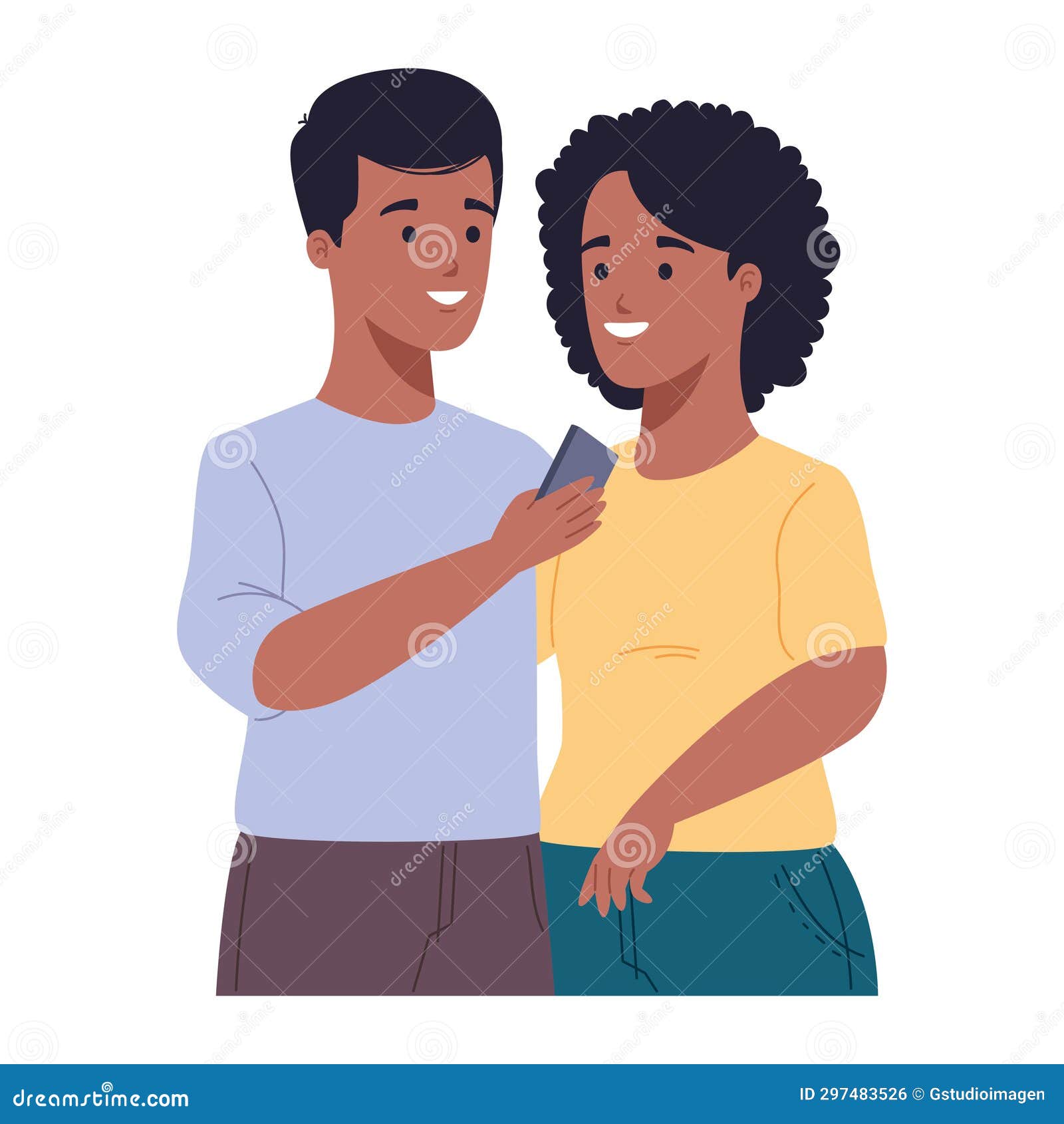 Using smartphone people stock illustration. Illustration of vector ...