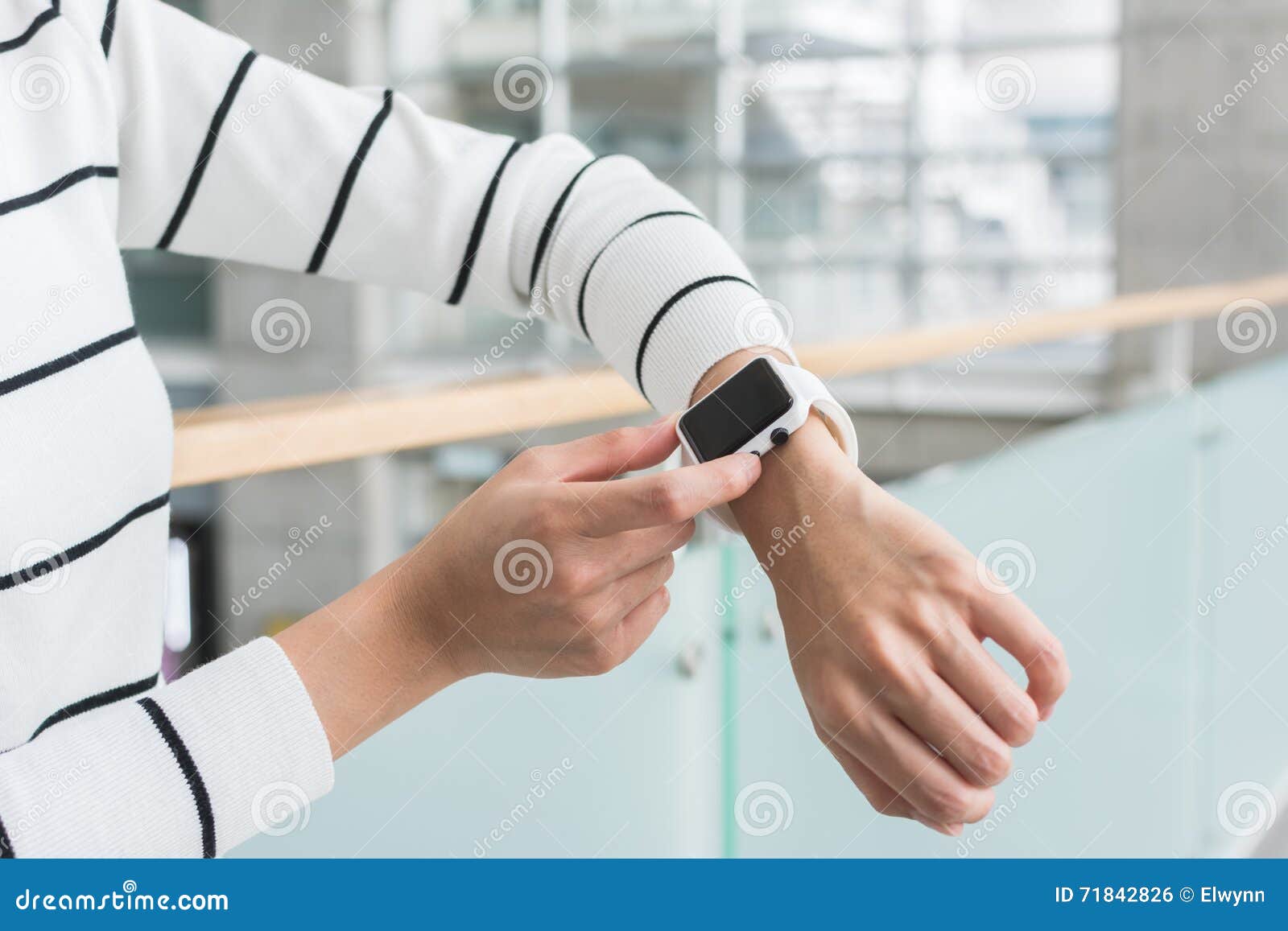 Using Smartwatch stock photo. Image of purchase, customer - 71842826