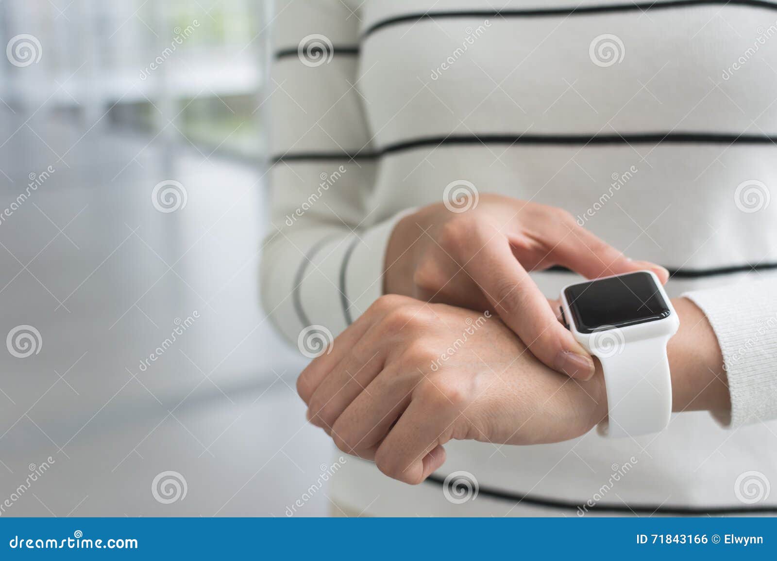 Using Smartwatch stock photo. Image of bill, detail, customer - 71843166