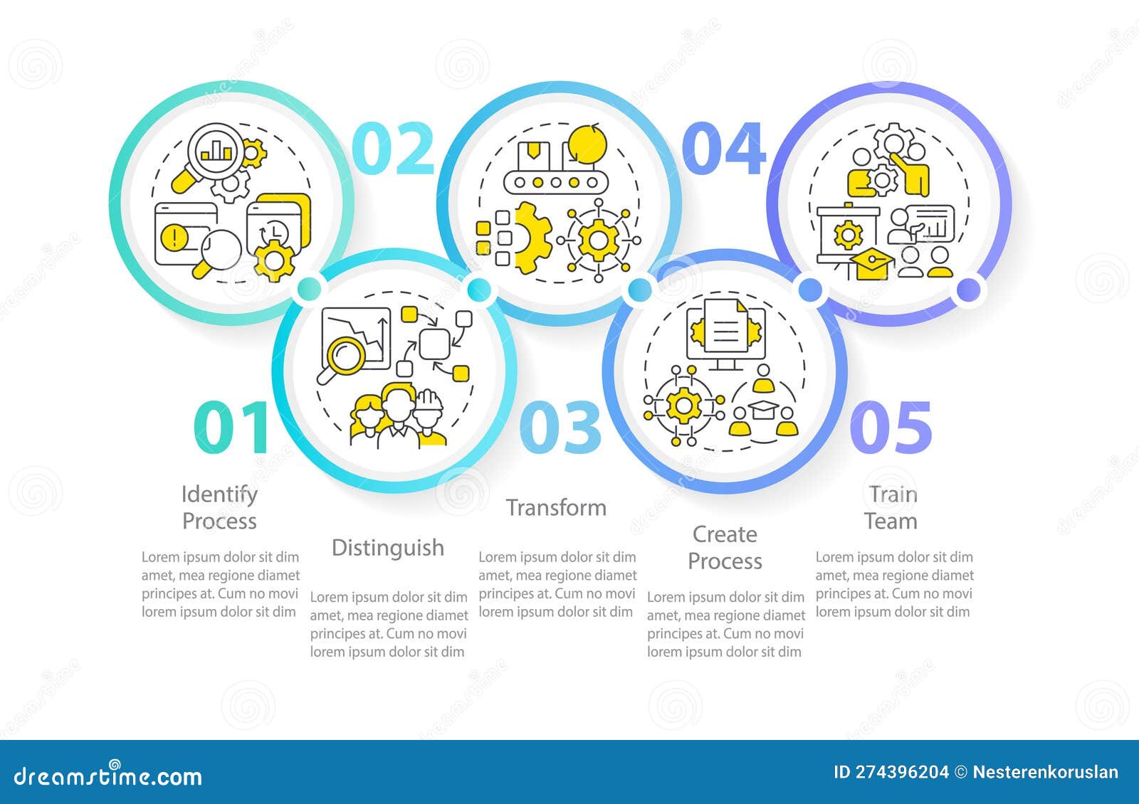 Using SMED Circle Infographic Template Stock Vector - Illustration of ...