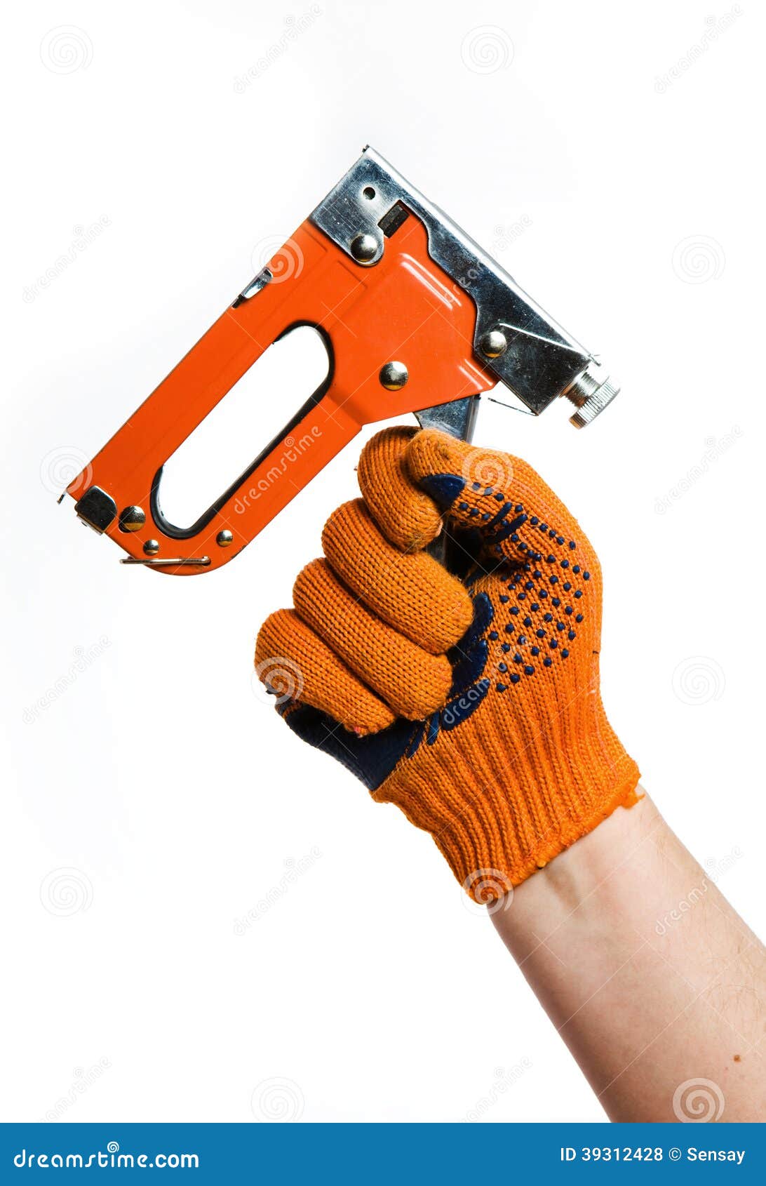 Using a Staple Gun stock photo. Image of human, maintenance - 39312428