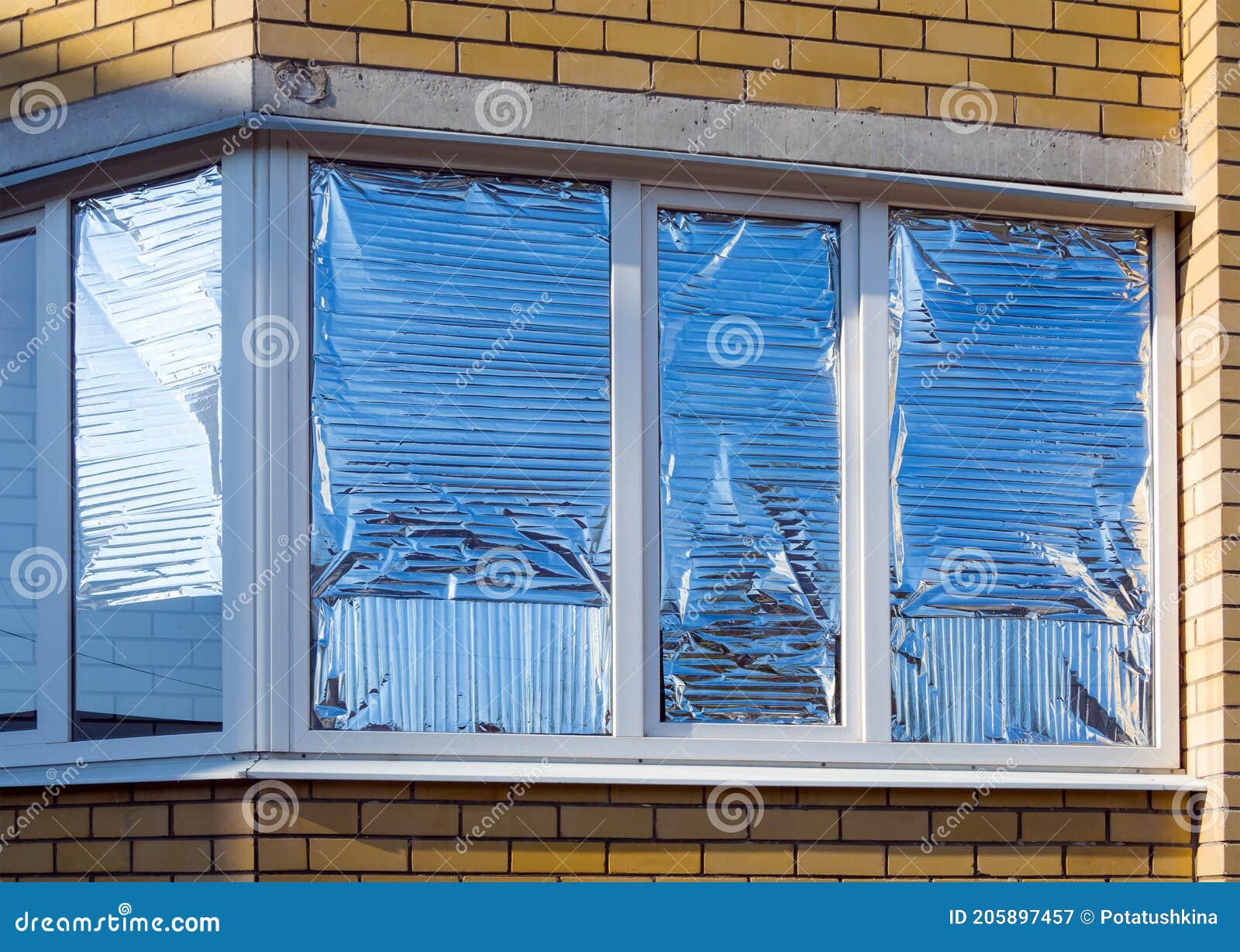 Using Sun Protection Film on the Window Stock Image - Image of light ...