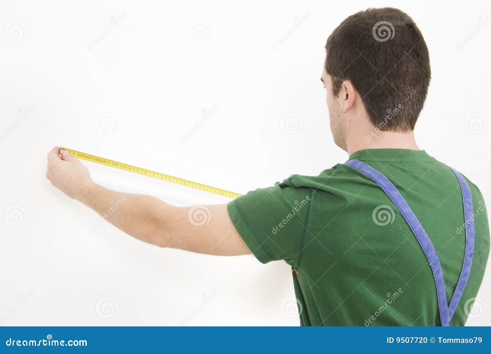 Using tape measure stock photo. Image of caucasian, work - 9507720