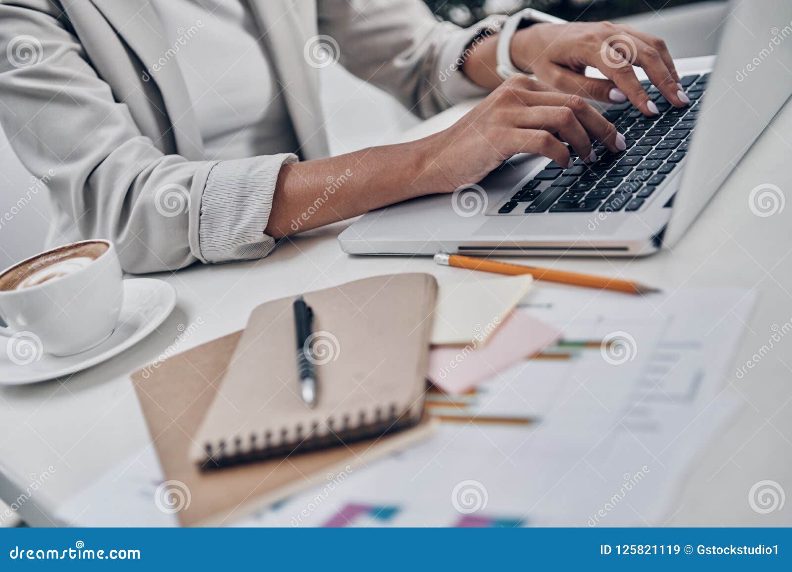 Using Technologies in Business. Stock Image - Image of casual ...