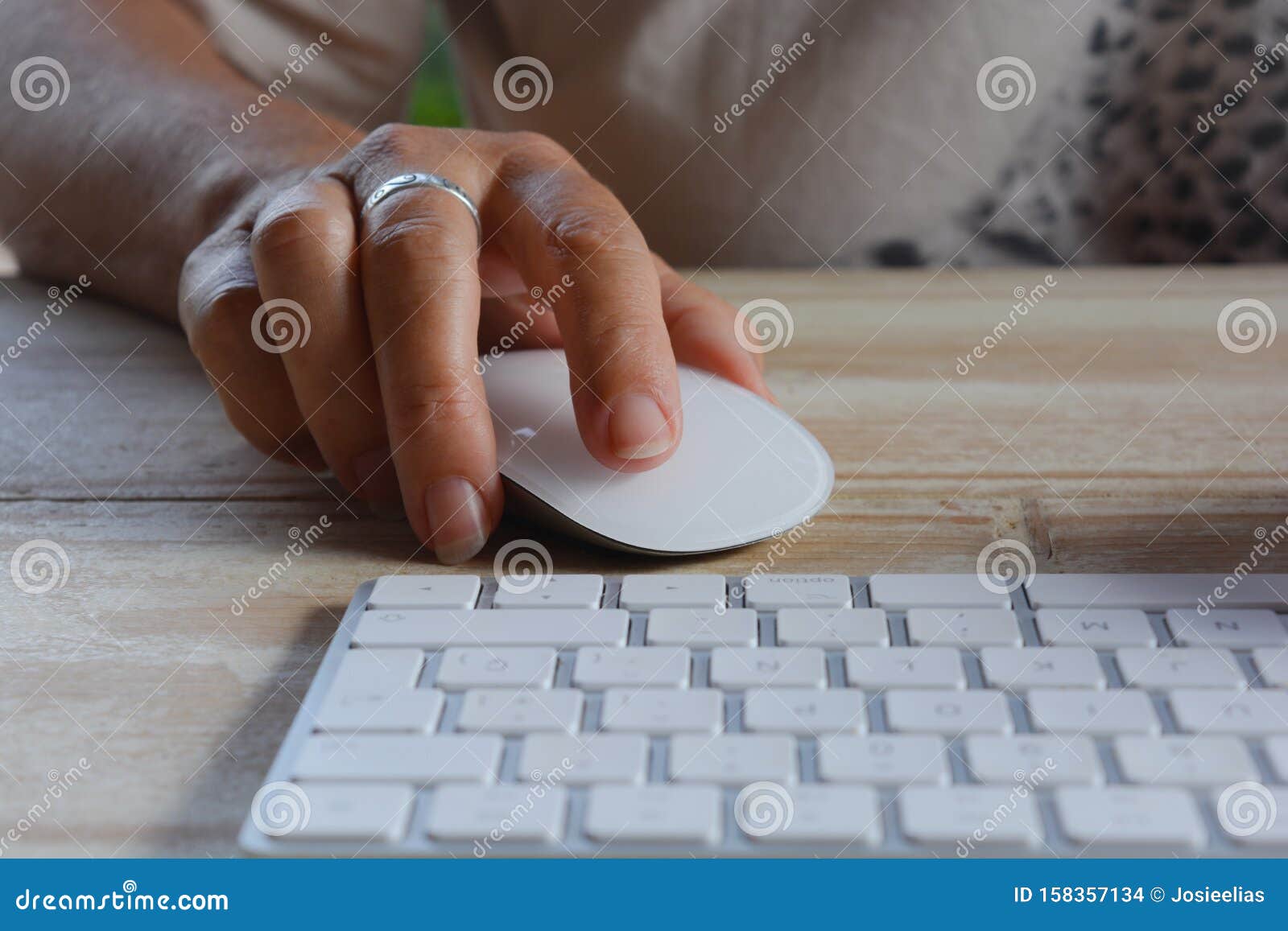 Using Technology, Hand on Computer Mouse Stock Photo - Image of ...