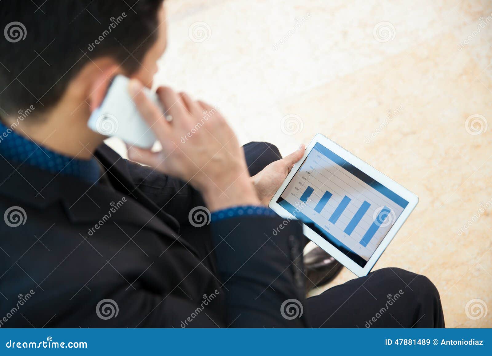 Using technology for work stock image. Image of cell - 47881489