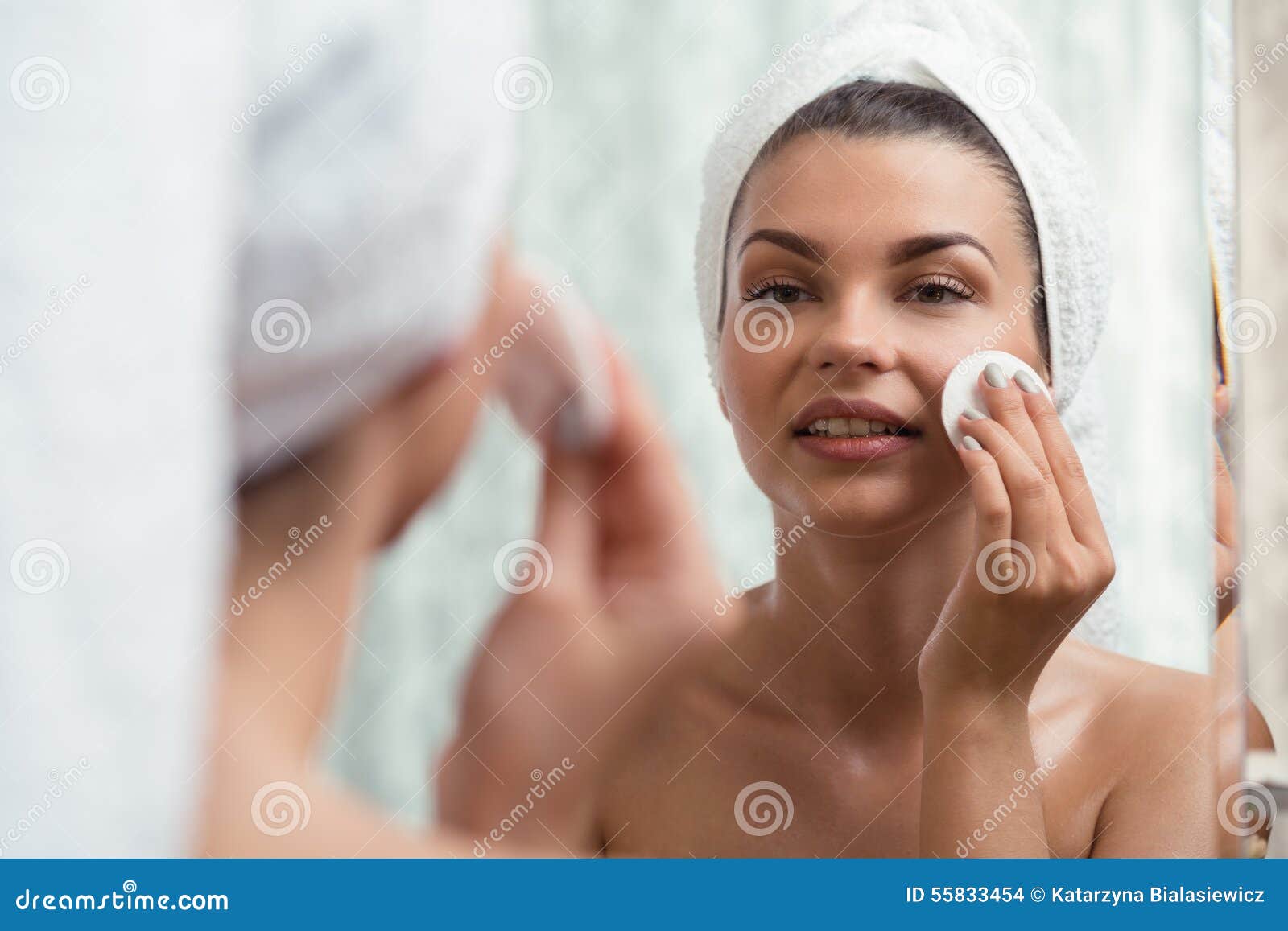 Using a toner stock photo. Image of emotion, brunette - 55833454