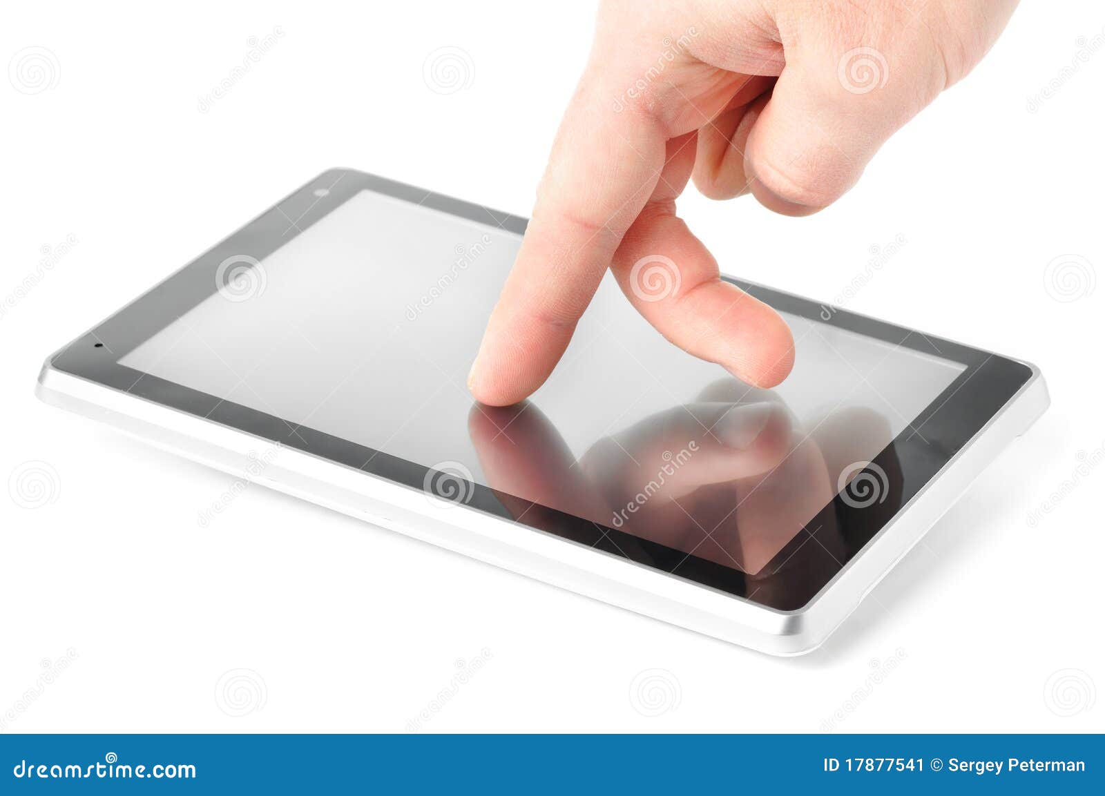 Using Touch Screen Computer Stock Image - Image of isolated, device ...