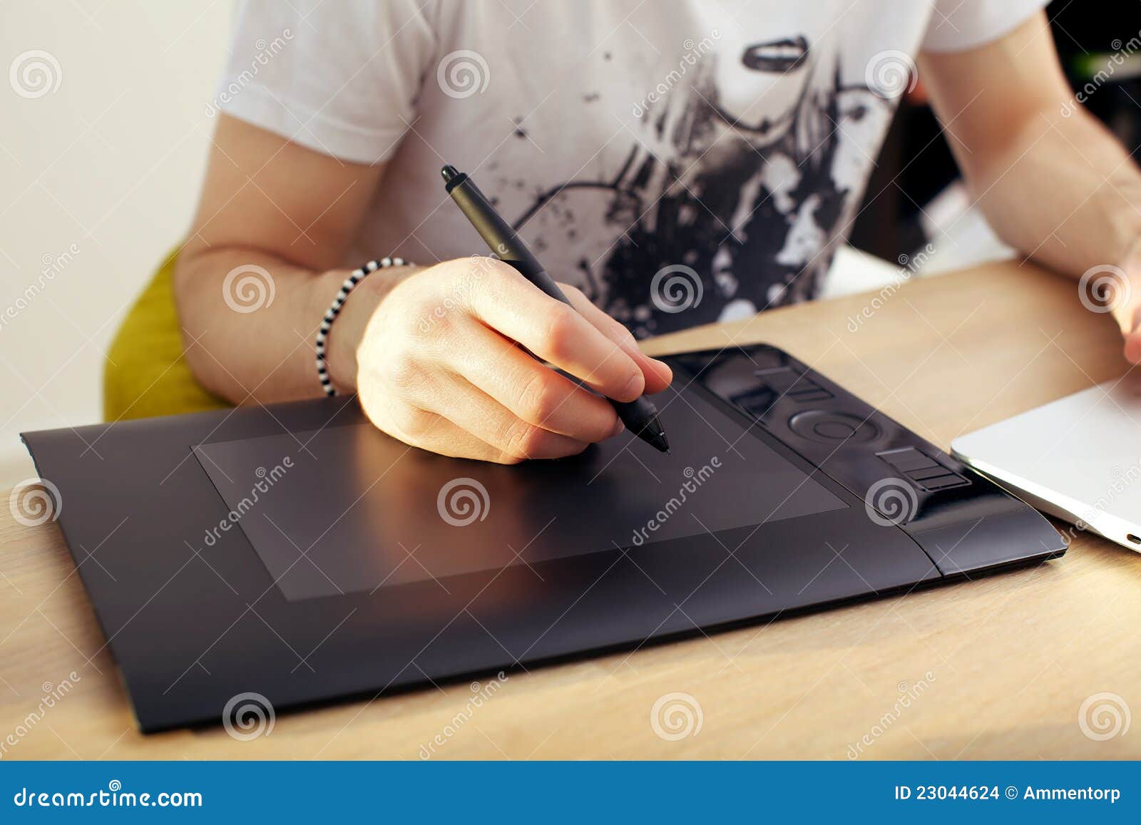 Using Touchpad Graphics Tablet Stock Photo - Image of black ...