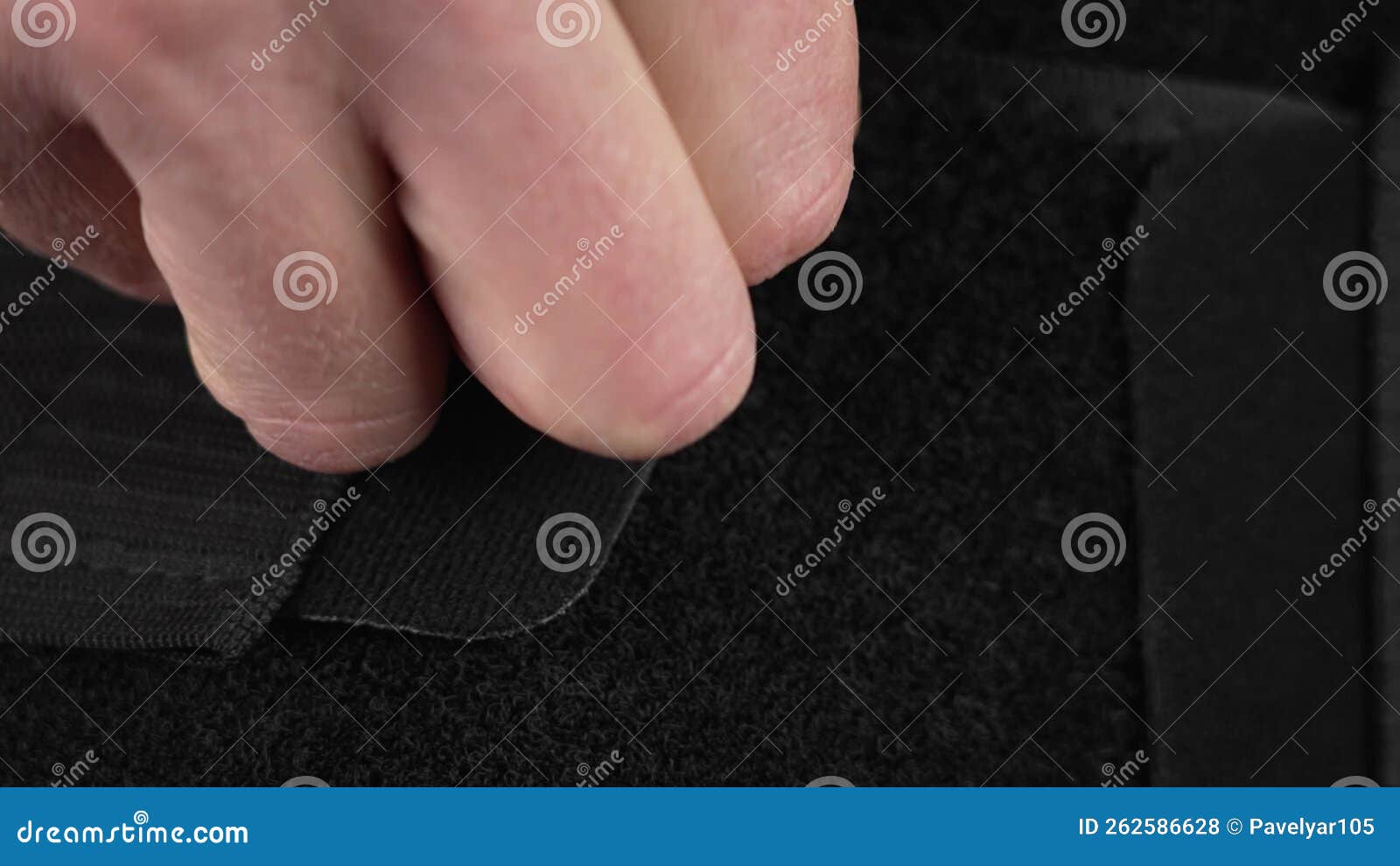 Using Velcro Attachment of the Medical Back Support Stock Footage ...