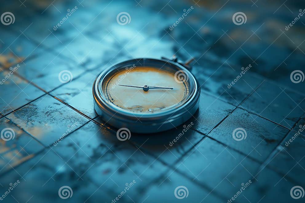 Using a Vintage Compass To Navigate Time Management Challenges Stock ...