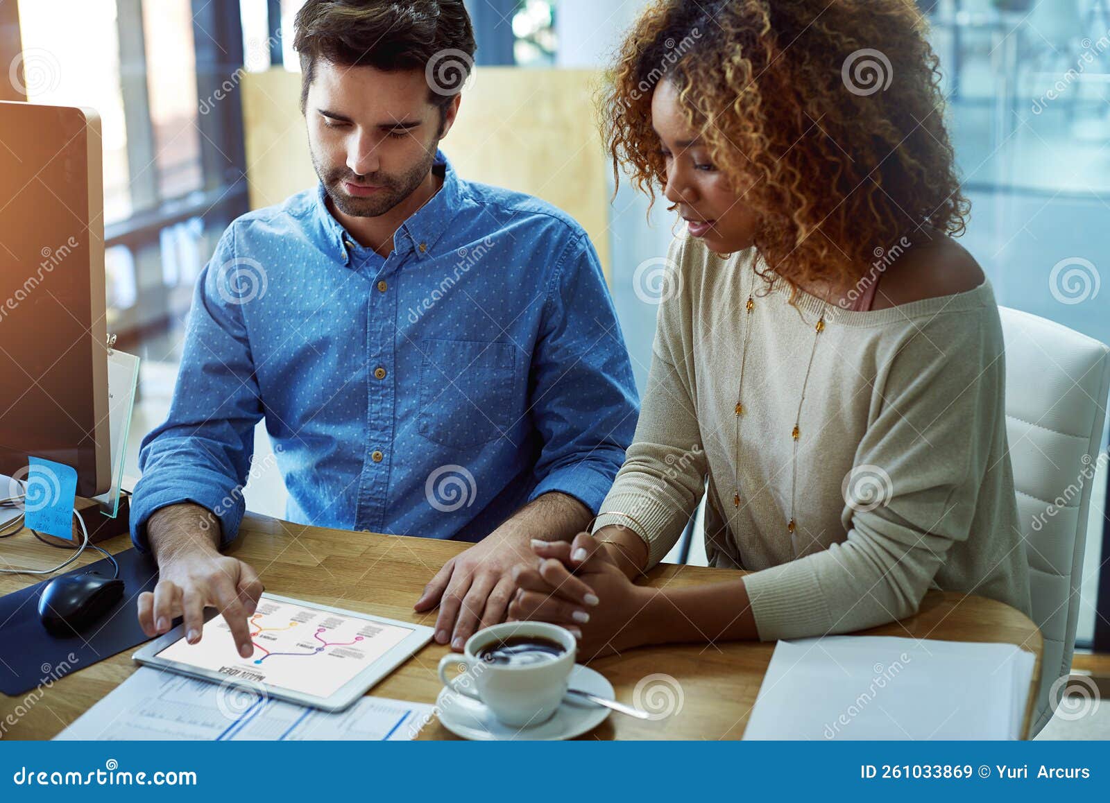 Using a Visual Thinking Tool To Map Out Their Ideas. Coworkers ...