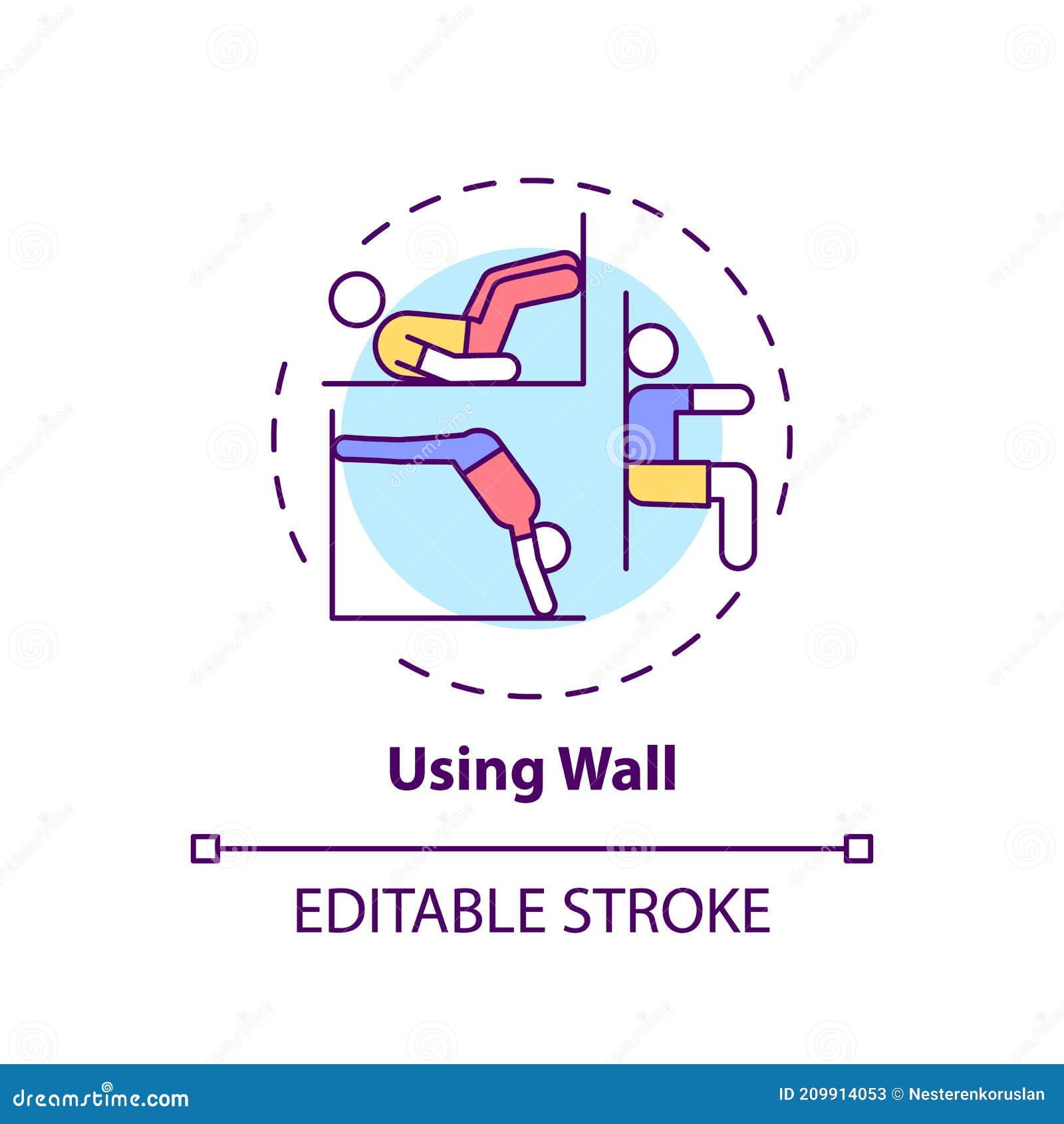 Using wall concept icon stock vector. Illustration of isolated - 209914053