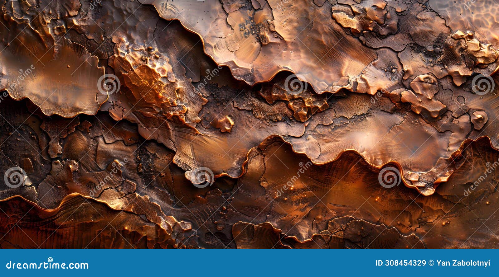 Copper Surfaces With A Natural Patina. Metal Texture Background Royalty ...