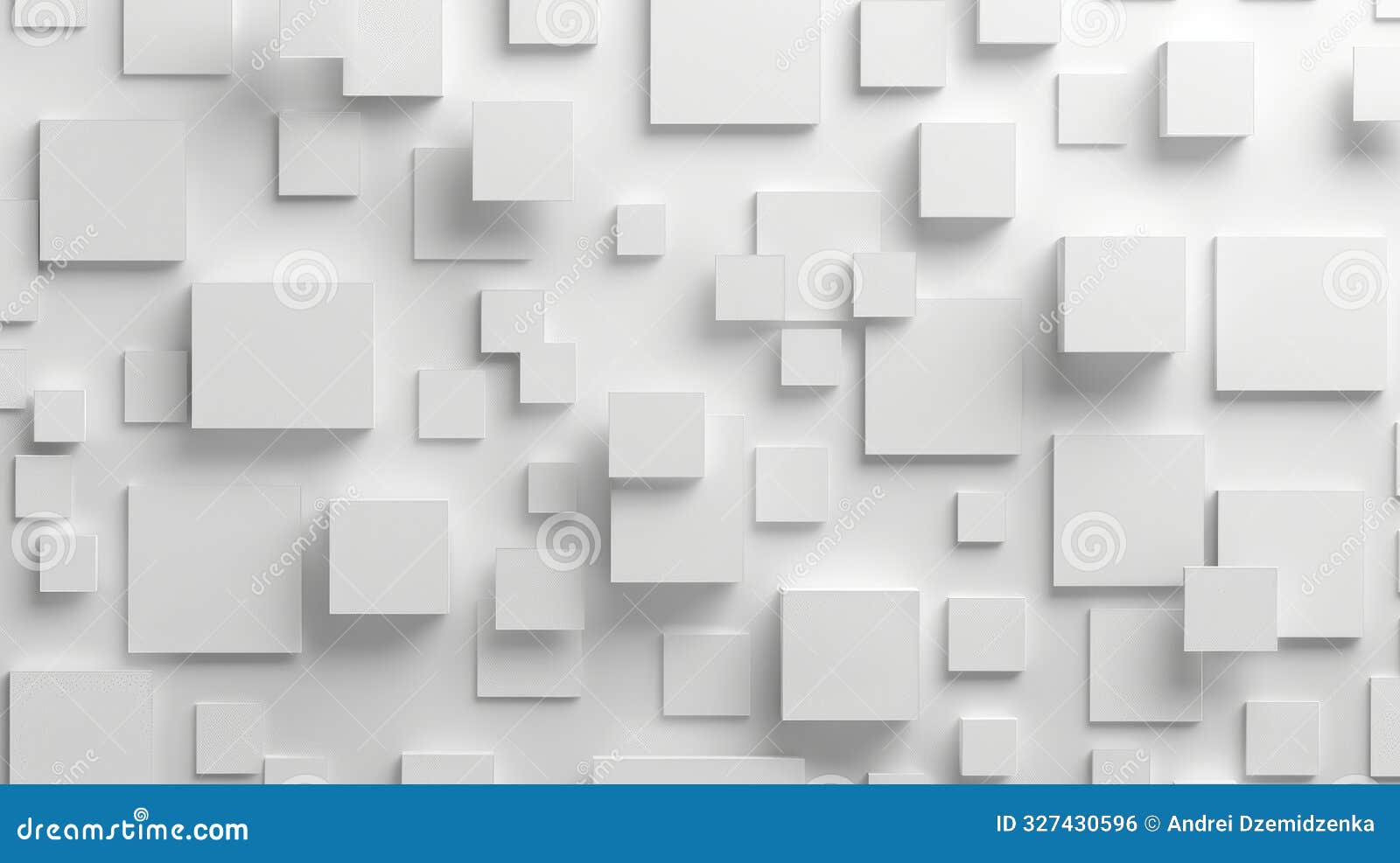 Using White 3D Blocks, this Abstract Wallpaper is Rende Stock ...