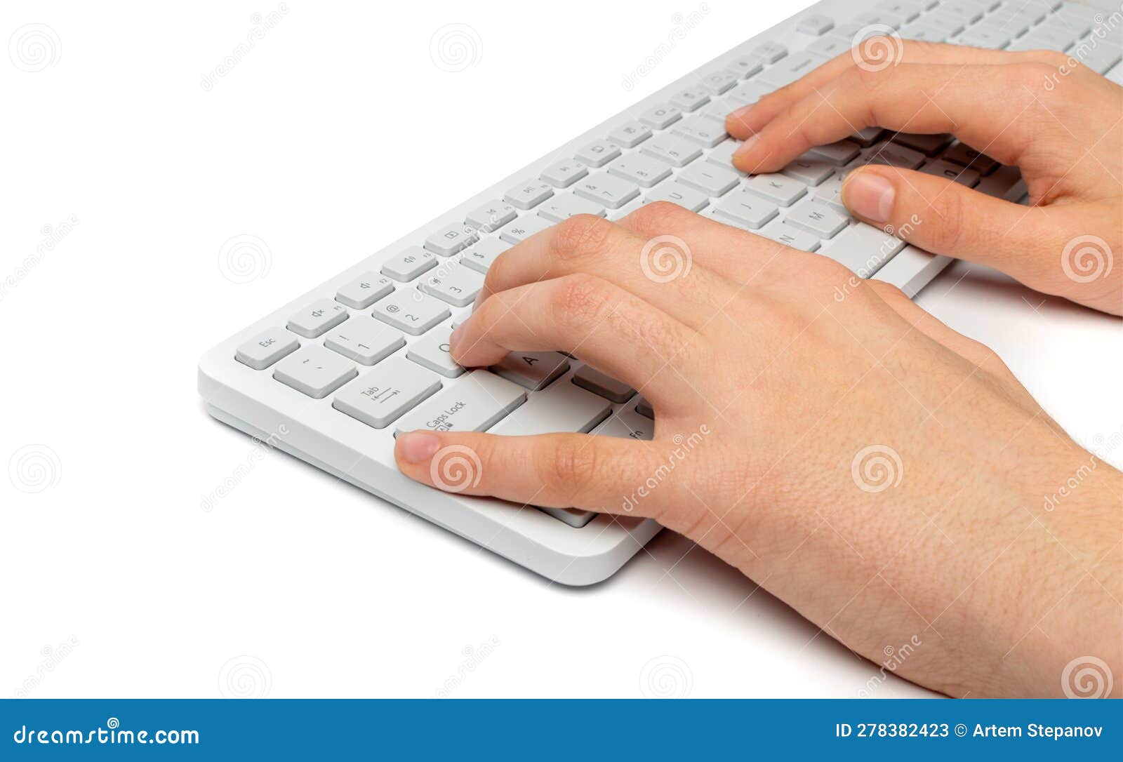 White Keyboard Keys, Macro Shot of Keyboard Buttons Stock Image - Image ...