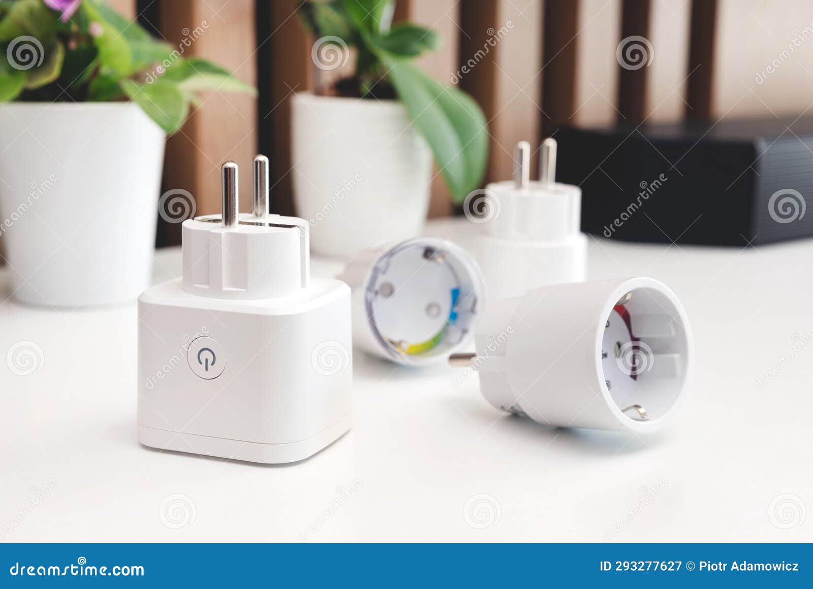 Using Wi-fi Smart Sockets in a Smart Home Stock Image - Image of ...