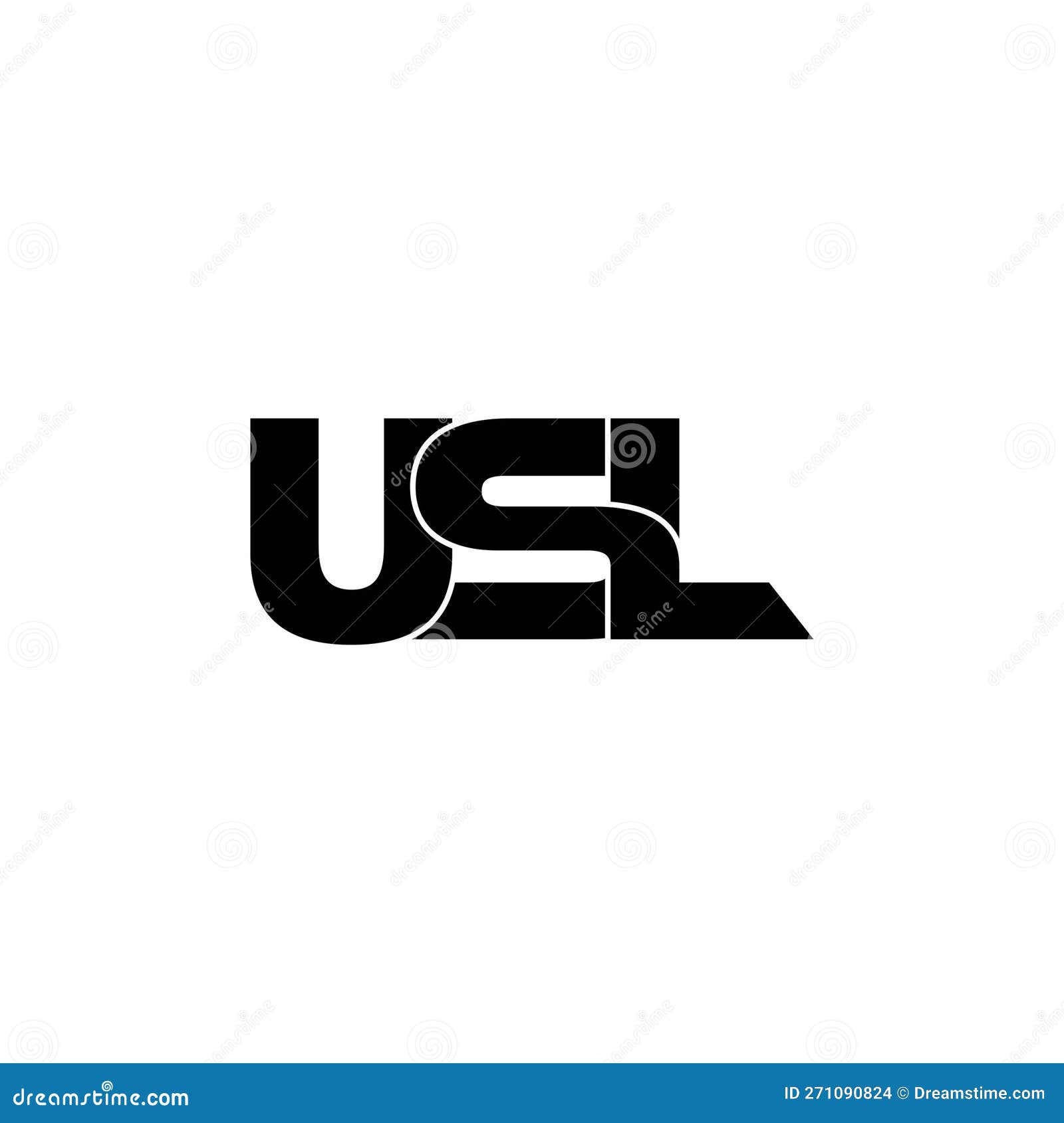 USL Letter Monogram Logo Design Vector Stock Vector - Illustration of ...