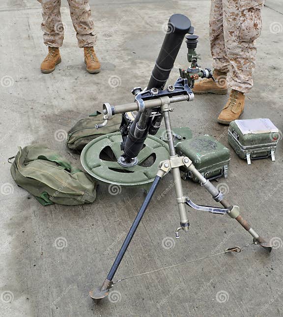 USMC 60mm Mortar stock image. Image of fragmentation - 17728649