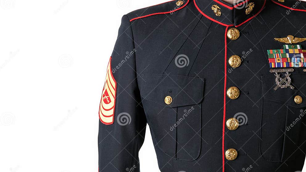 USMC Dress Blues Uniform stock photo. Image of proud - 19370730
