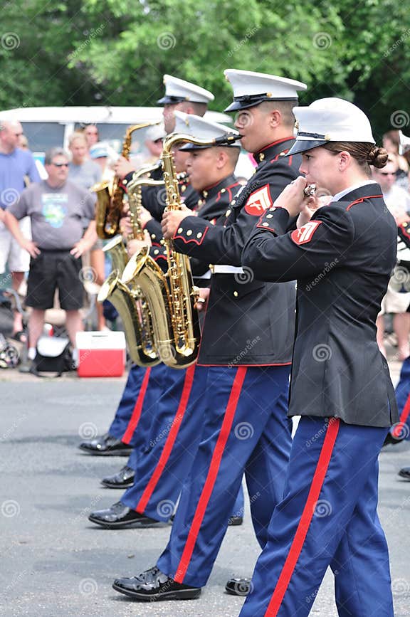 USMC Marine Forces Reserve Band Performs in Parade Editorial ...