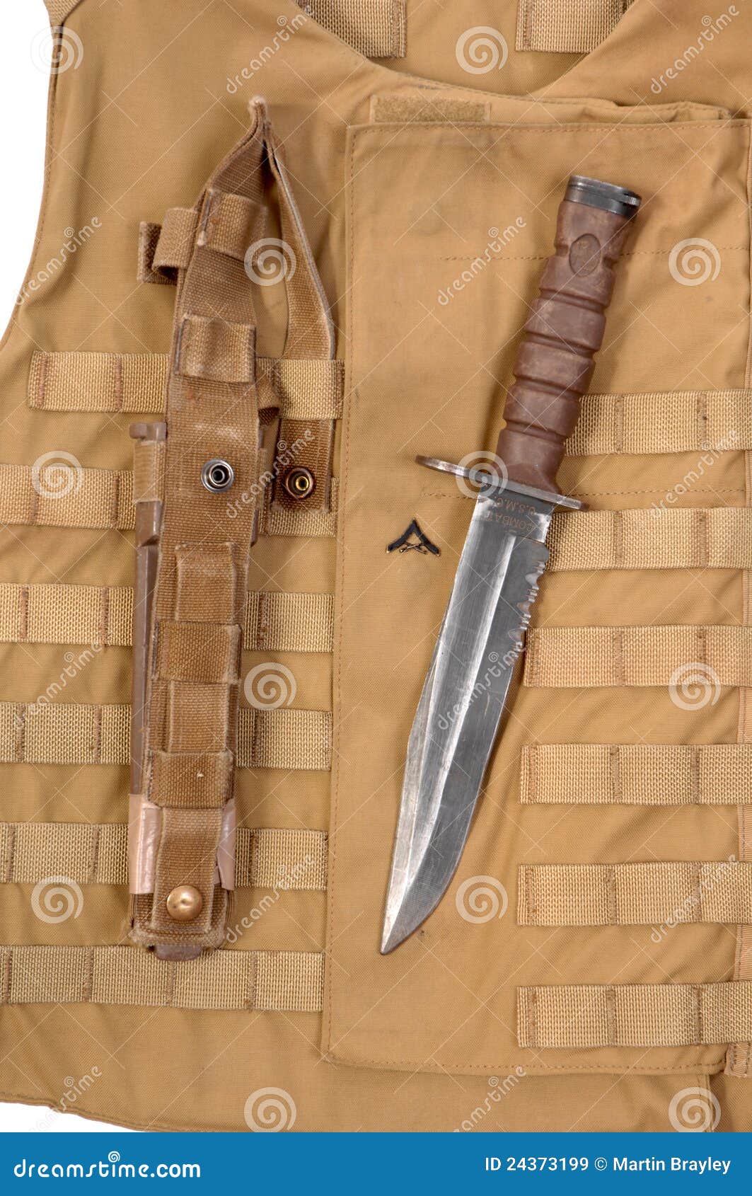 USMC OKC3s bayonet stock image. Image of armour, groin - 24373199
