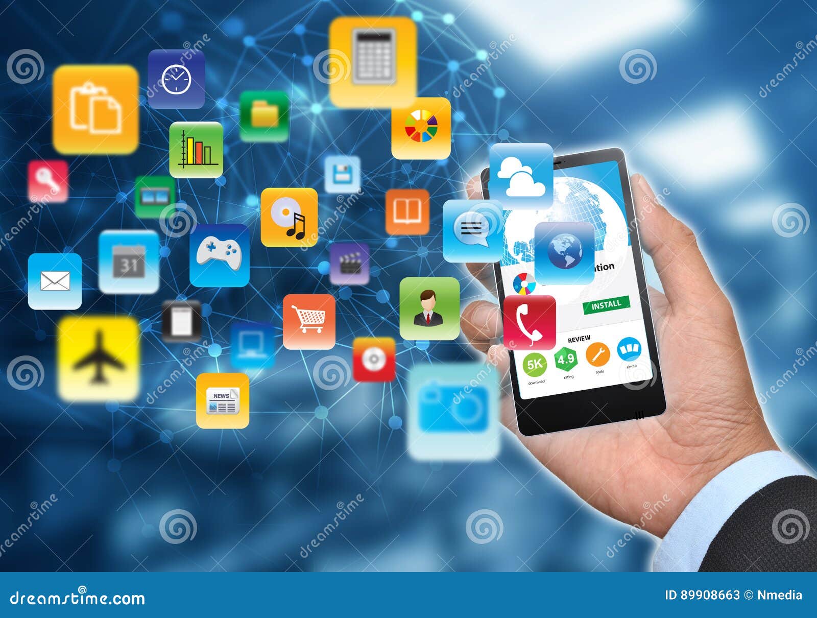 Uso de Internet imagen de archivo. Imagen de medio, software - 89908663