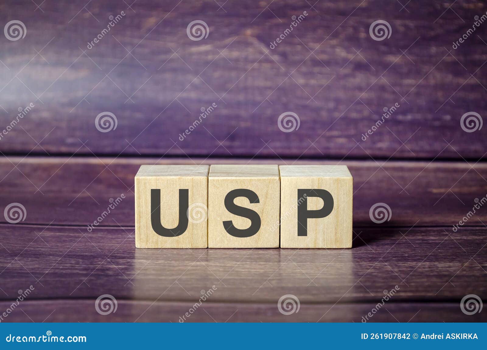 USP Text on Wooden Block on White Background Stock Photo - Image of ...
