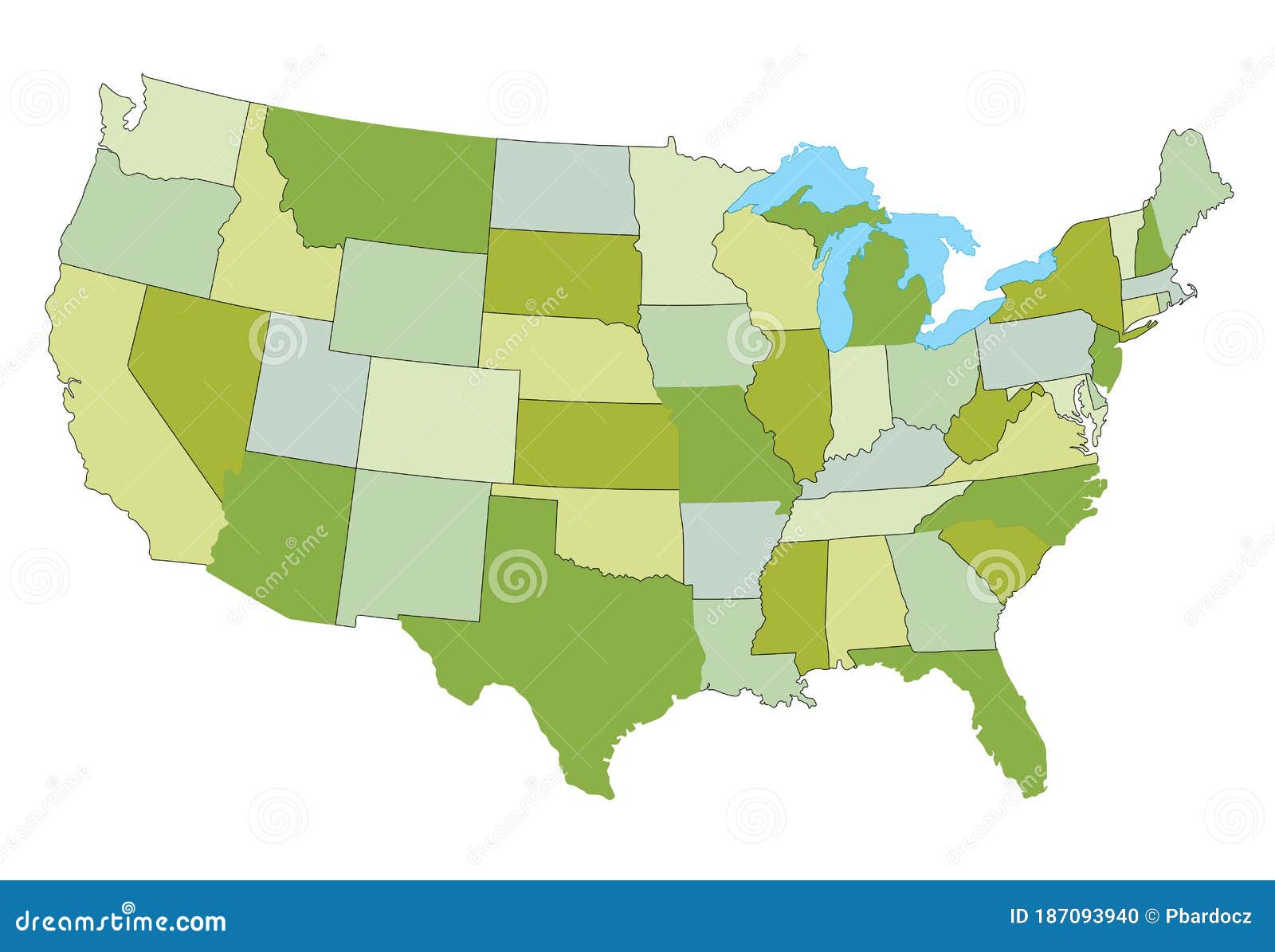 Highly Detailed Editable Political Map with Separated Layers. United ...