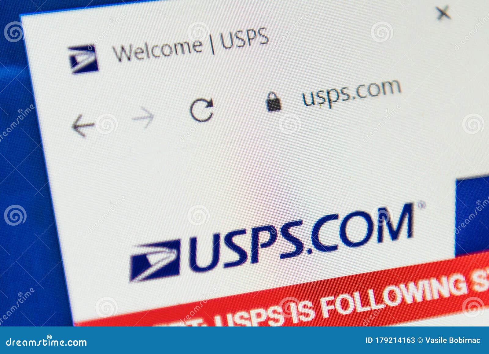 Usps.com Web Site. Selective Focus. Editorial Stock Photo - Image of ...