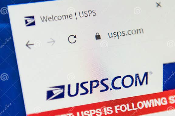 Usps.com Web Site. Selective Focus. Editorial Stock Photo - Image of ...