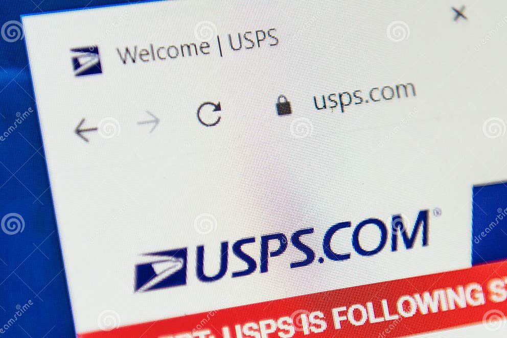 Usps.com Web Site. Selective Focus. Editorial Stock Photo - Image of ...