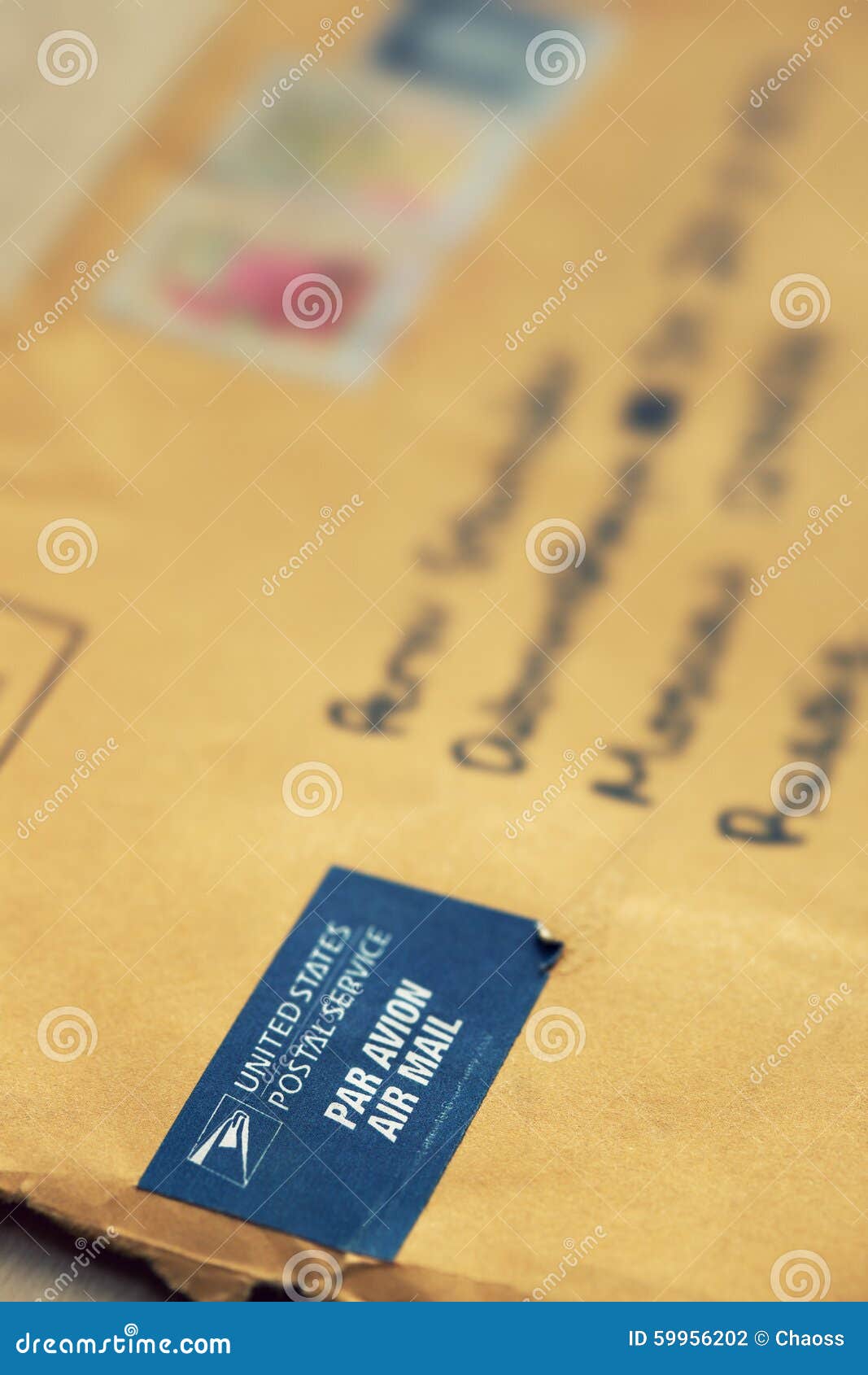 USPS mail stock photo. Image of postcard, sticker, correspondence ...