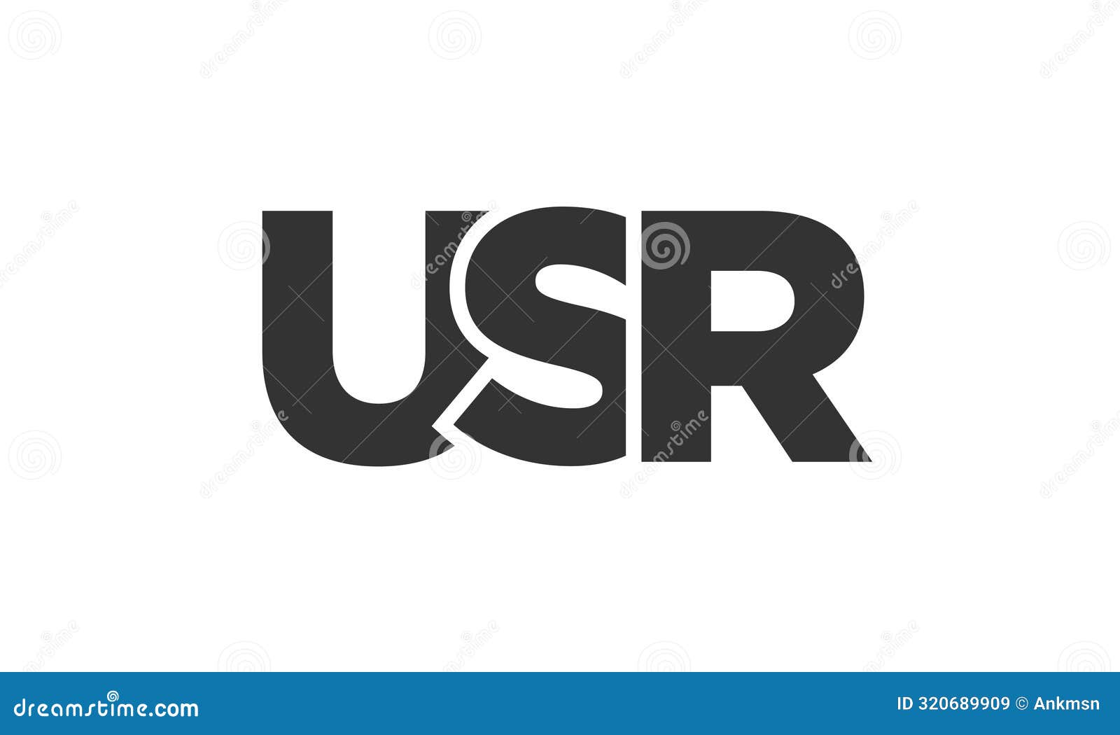 USR Logo Design Template with Strong and Modern Bold Text. Initial ...